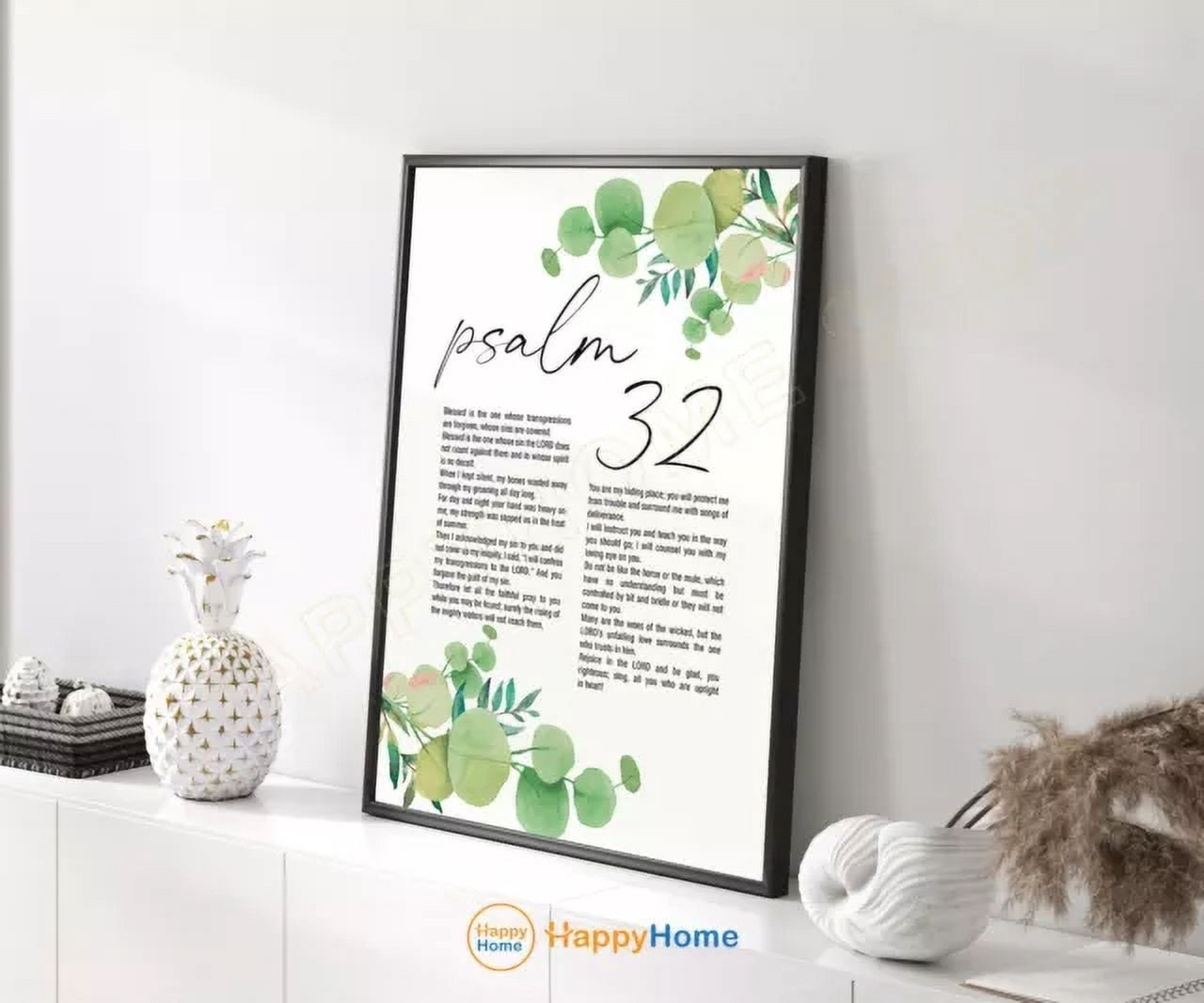 Kna Prints - Psalm 32 Bible Verse Wall Art Scripture Prints Poster ...