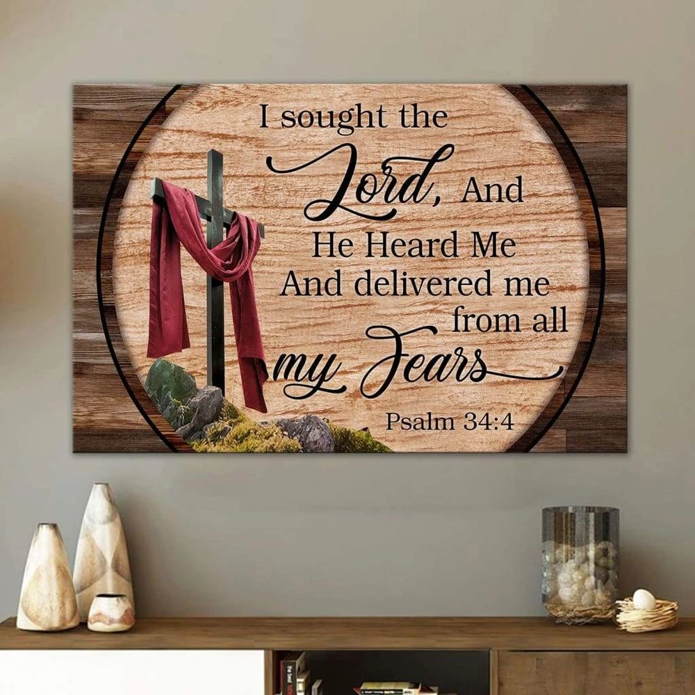 Kna Prints - Psalm 344 I Sought The Lord And He Heard Me Art - Bible ...