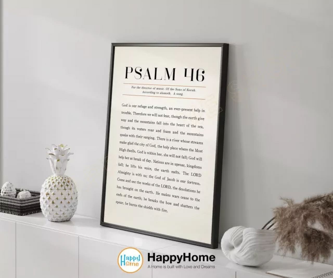 Kna Prints - Psalm 46 Wall Art For The Director Of Music Bible Verse ...