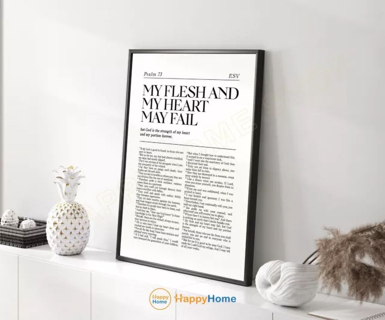 Kna Prints - Psalm 73 Bible Verse Wall Art Scripture Quote Print ...
