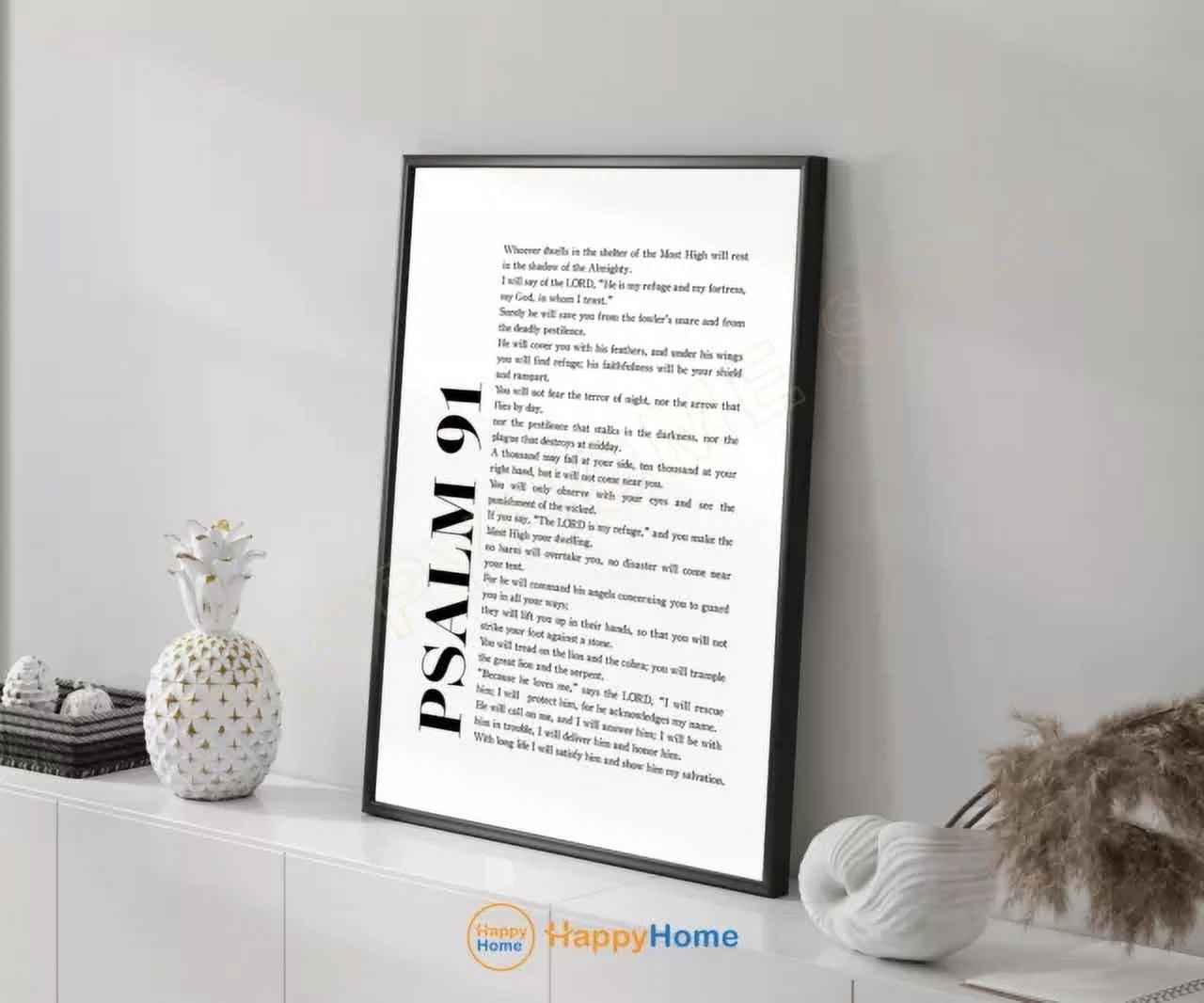 Kna Prints - Psalm 91 Bible Verse Wall Art Christian Sign Prints ...