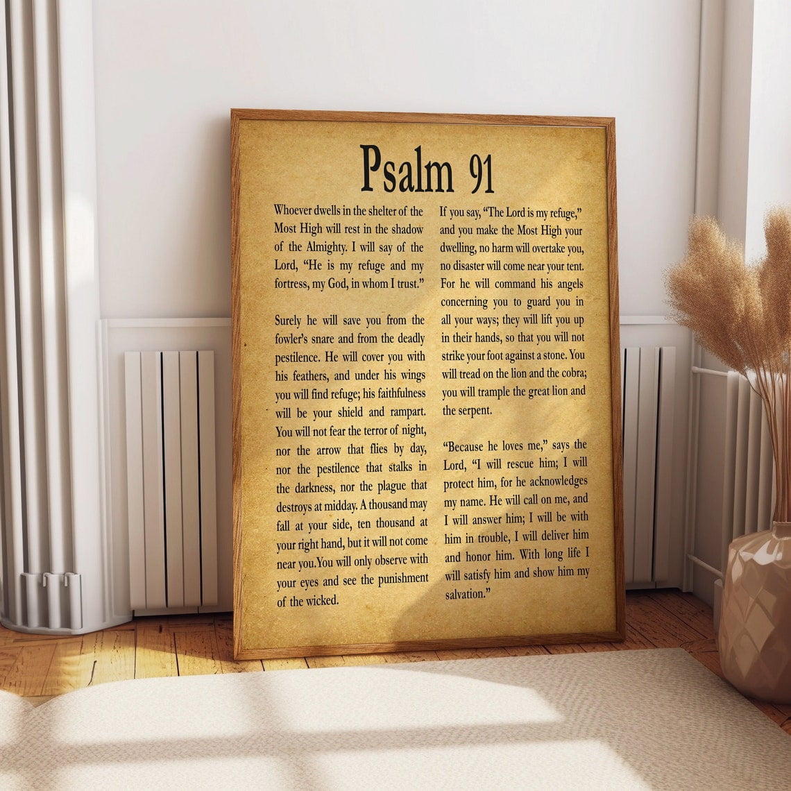 Kna Prints - Psalm 91 Print Psalm Poster Psalm Wall Art Christian Gift For Friend Gift For Son ...
