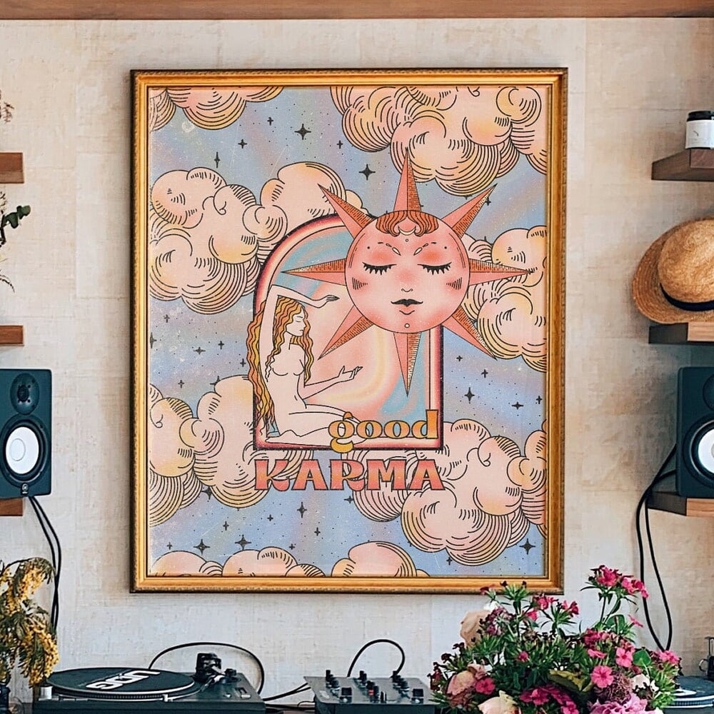 Kna Prints - Psychedelic Art, Retro Psychedelic, 70S Decor, 70S Home ...