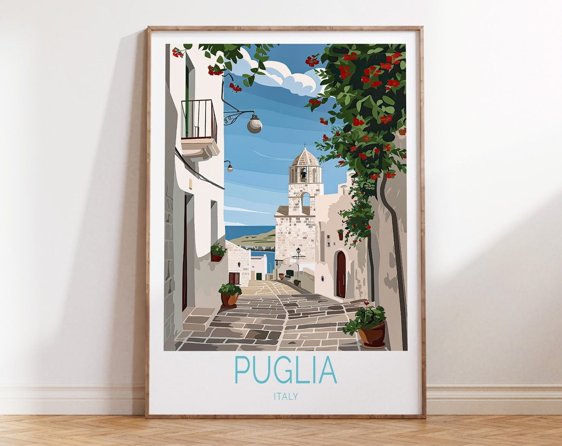 Kna Prints - Puglia Poster, Italy Puglia Print, Italy Wall Art, Italy ...