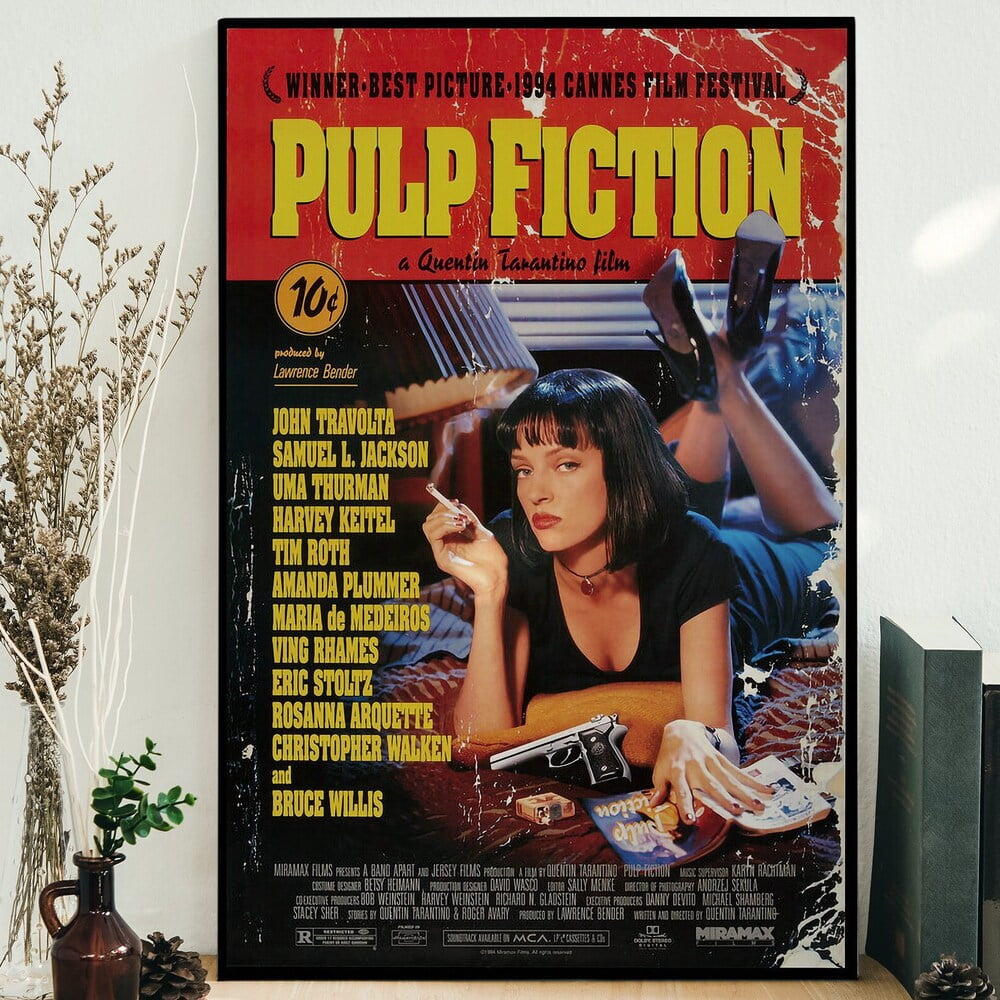 Kna Prints - Pulp Fiction 1994 Classic Film Poster, Pulp Fiction Movie ...