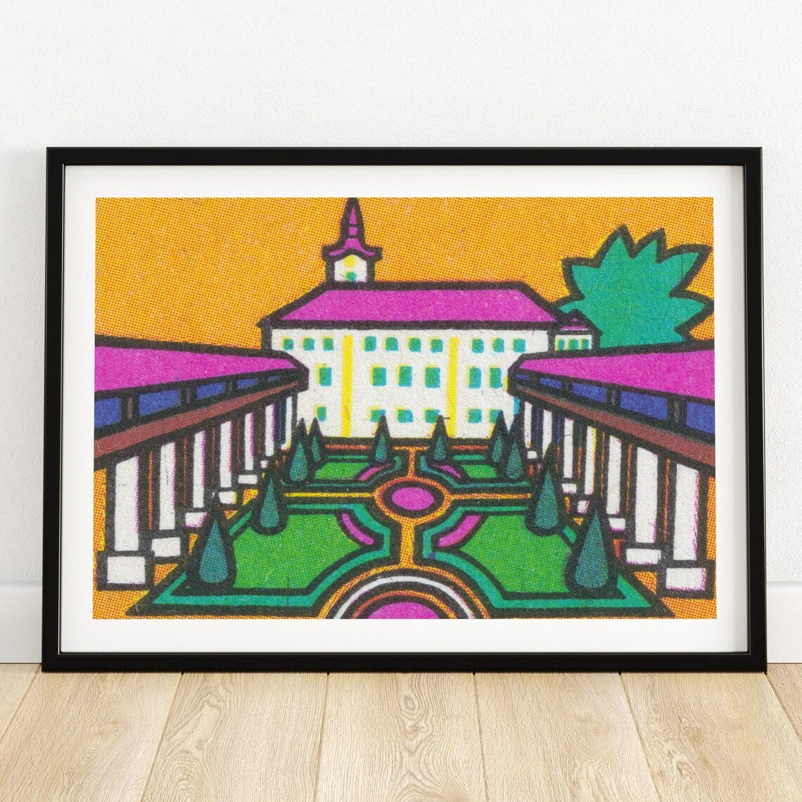 Kna Prints - Purple Roofs - Matchbox Print - Aesthetic Wall Art ...