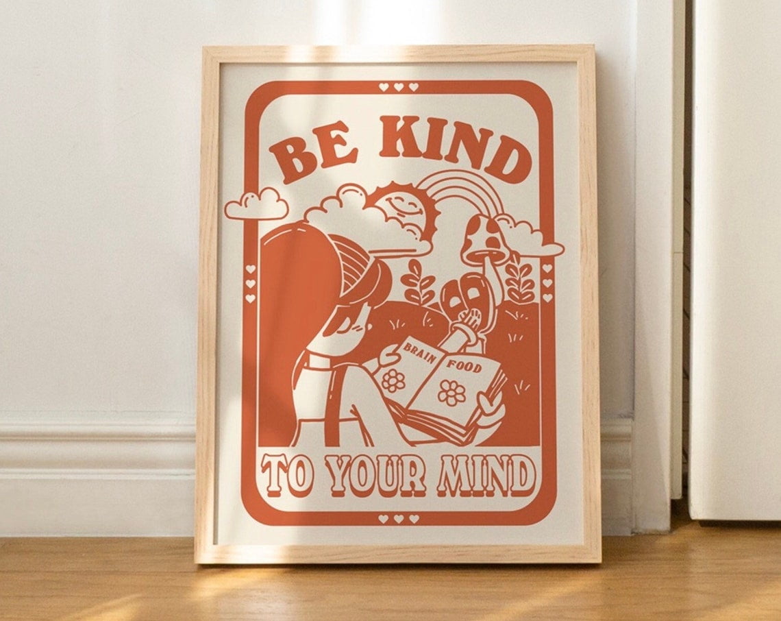 Kna Prints - Quote Wall Print, Retro Illustration, Vintage Digital Art ...