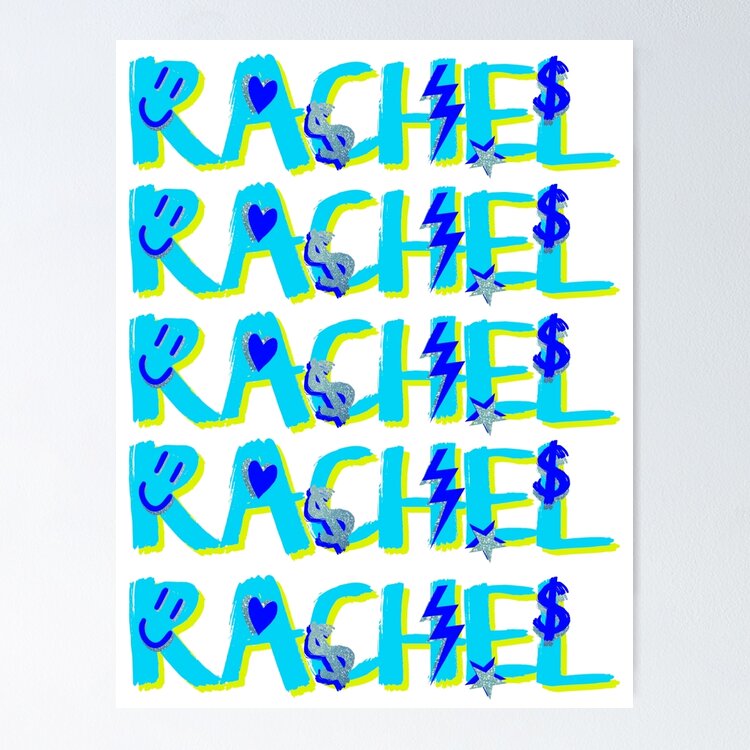 Kna Prints - Rachel Name Poster, UNFRAMED-12x18 - Walmart.com