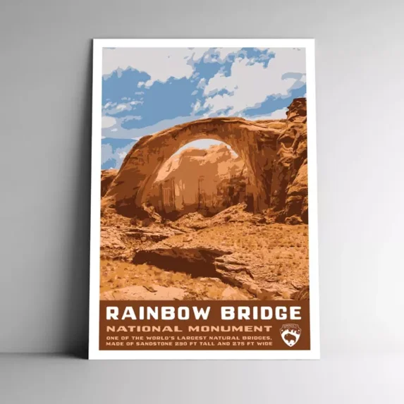 Kna Prints - Rainbow Bridge National Monument Travel Poster Utah Poster ...