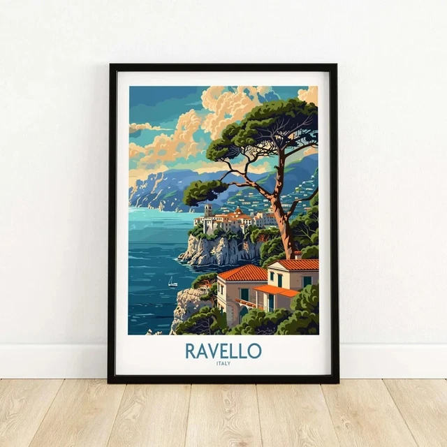 Kna Prints - Ravello Wall Art Italy Travel Poster Ravello Poster Gift ...