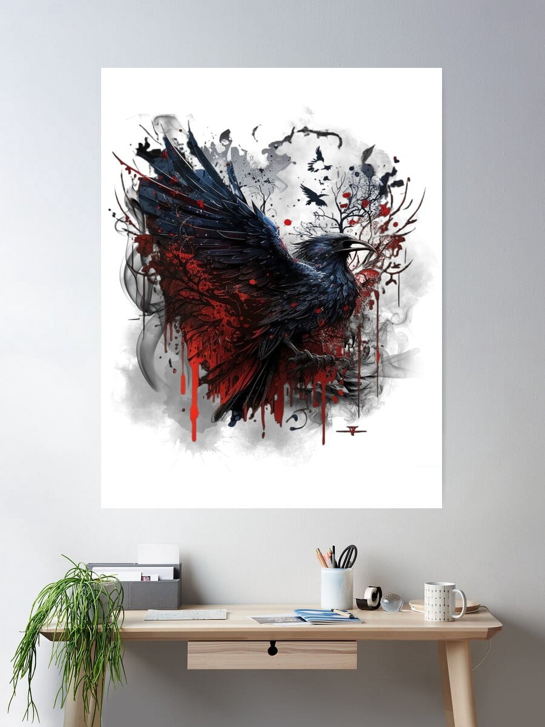 Kna Prints - Raven Poster, UNFRAMED-16x24 - Walmart.com