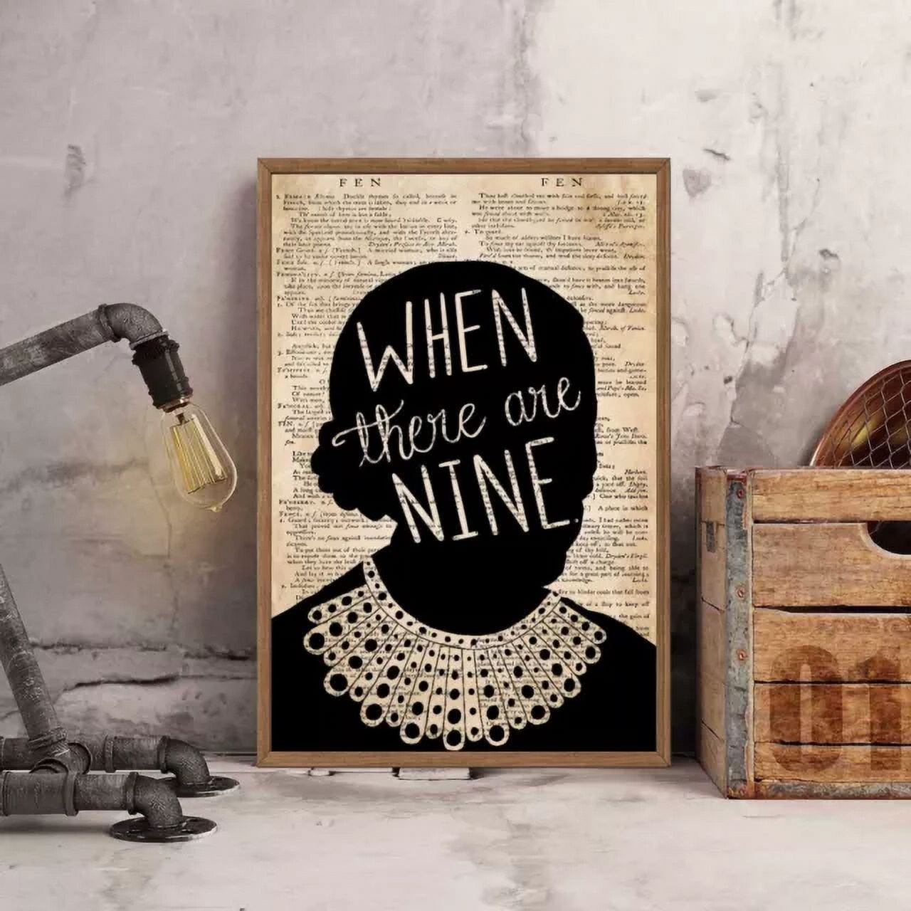 Kna Prints - Rbg Motivation Quotes When There Are Nine Poster, Rbg ...