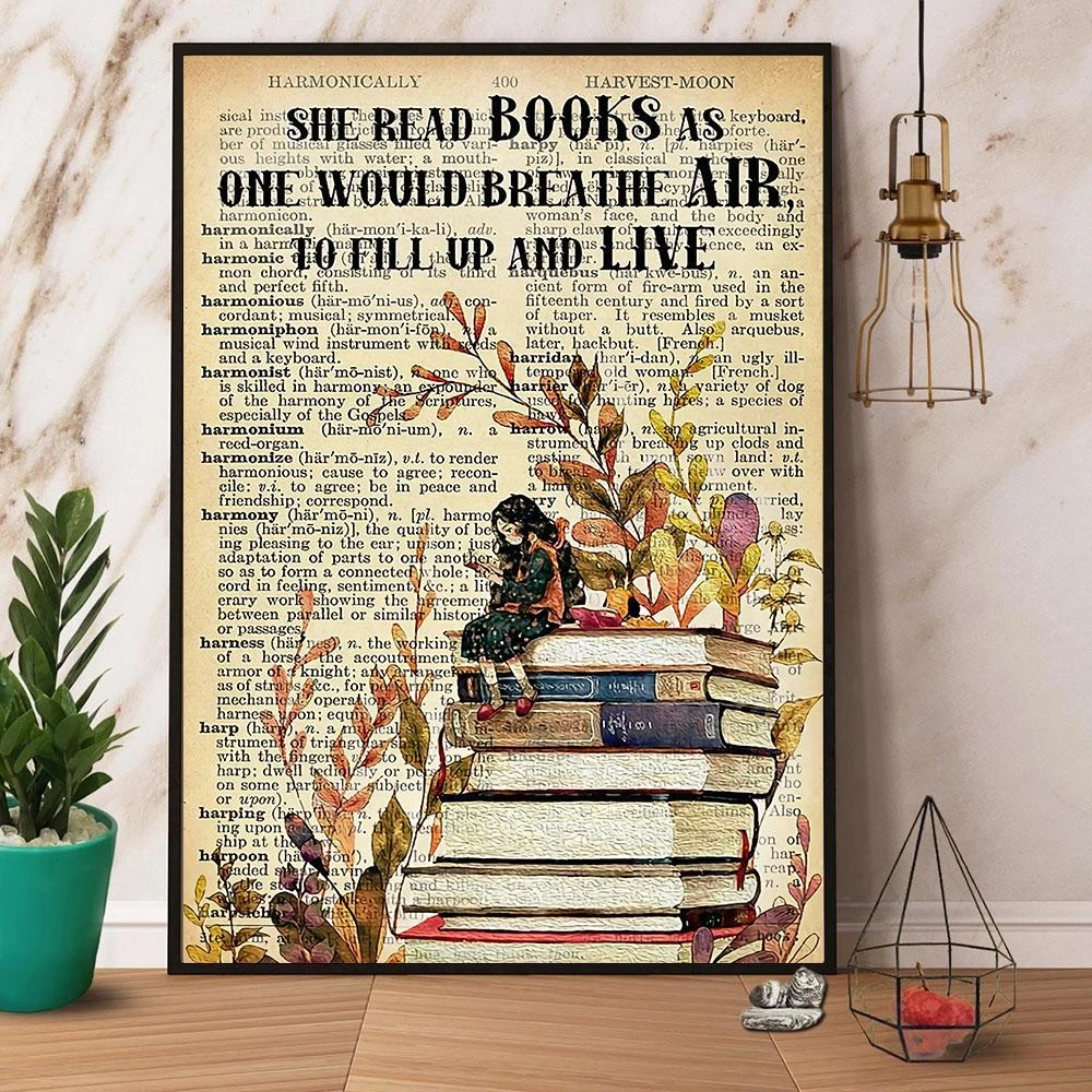 Kna Prints - She Read Books As One Would Breathe Air To Fill Up And ...