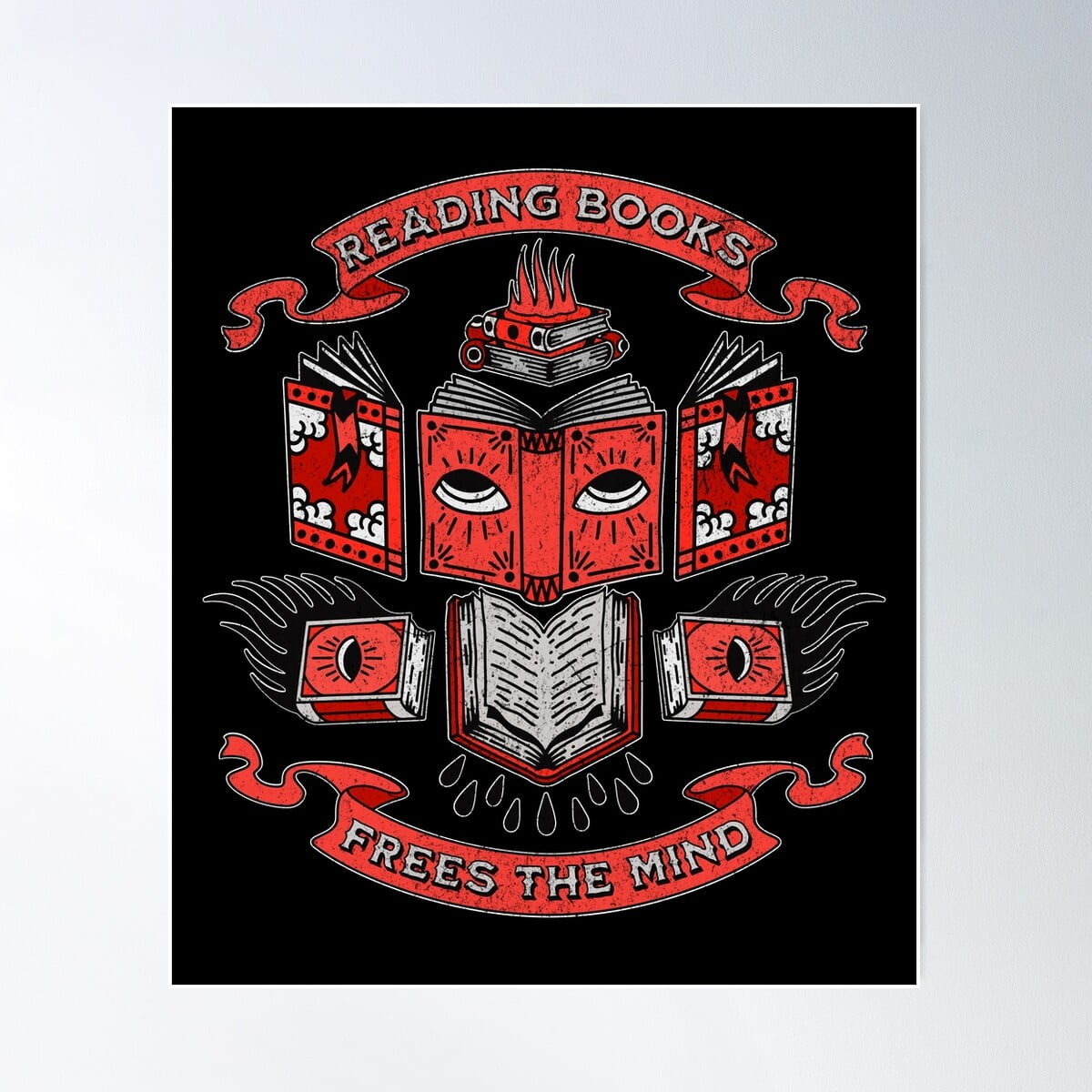 Kna Prints - Reading Books Frees The Mind (V8) Poster , UNFRAMED-8x12 ...
