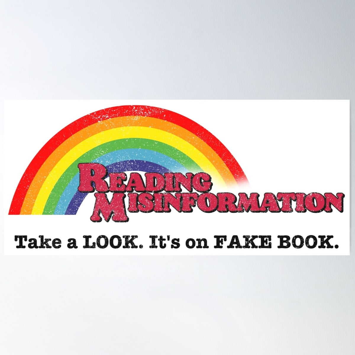 Kna Prints - Reading Misinformation Rainbow Poster Wall Art, Modern ...