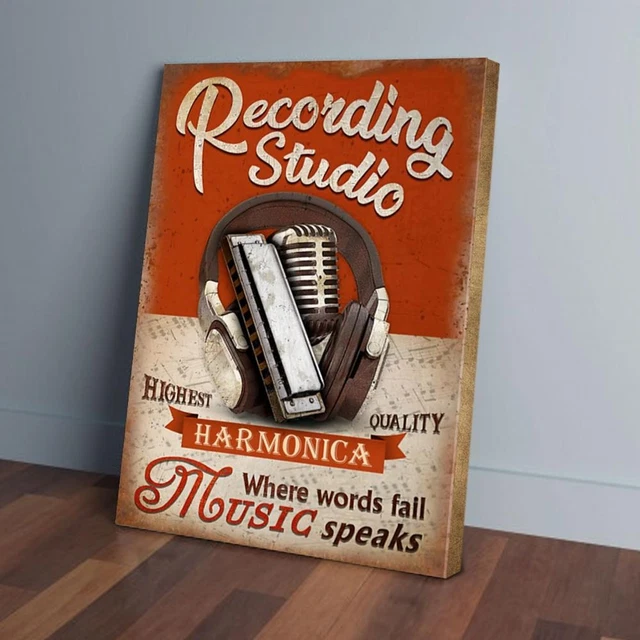 Kna Prints - Recording Studio Harmonica Poster, Prints_7660 Wall Art ...