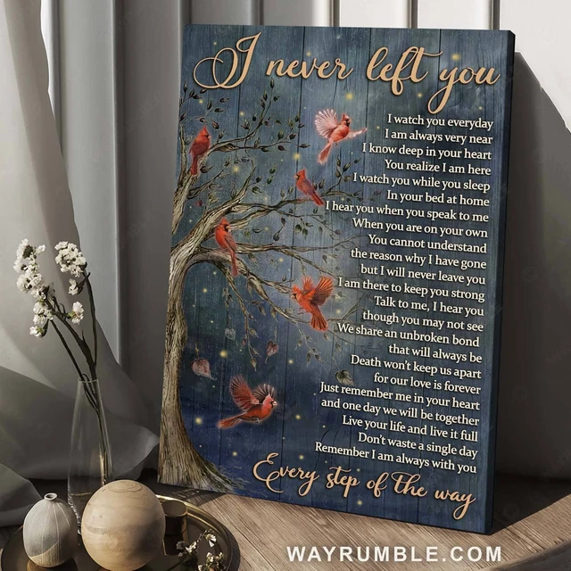 Kna Prints - Red Cardinal Bird, Inspirational Quotes, Memorial Gift, I ...