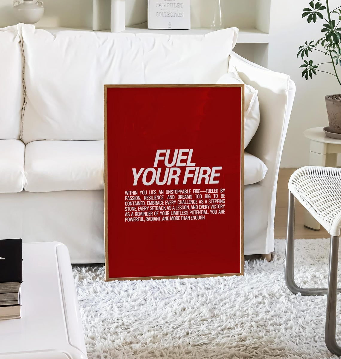 Kna Prints - Red Motivational Empowering Print, Quote Art, Bedroom Dorm ...