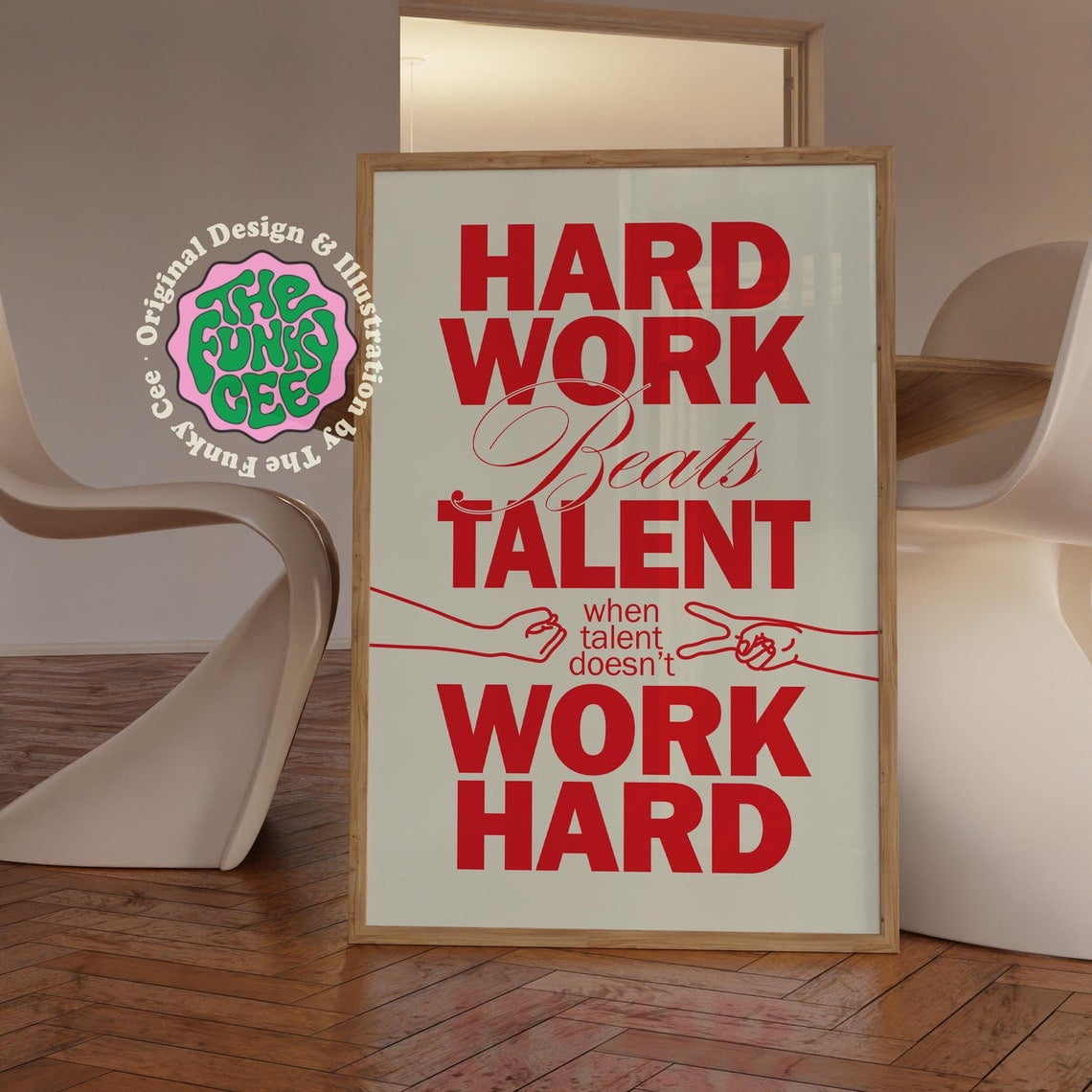Kna Prints - Red Motivational Wall Art Prints Trendy Wall Art Wall Art ...