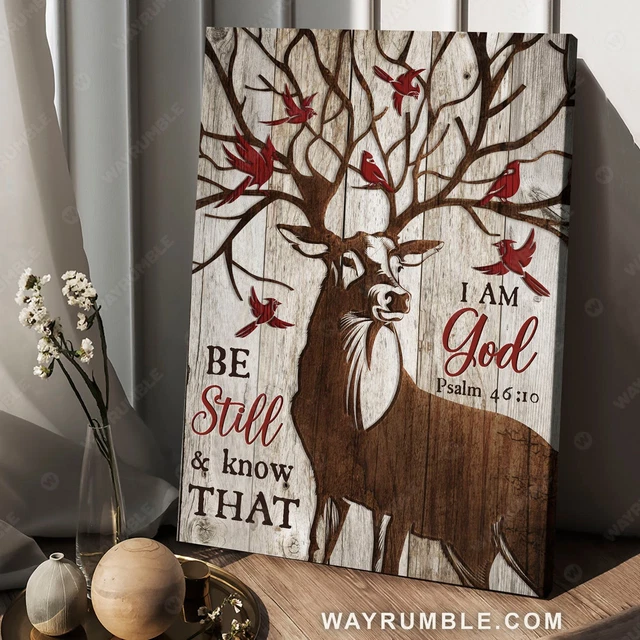 Kna Prints - Reindeer, Northern Cardinal, Be Still And Know That I Am ...