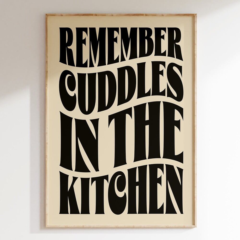 Kna Prints - Remember Cuddles In The Kitchen D A4 Print Unframed Poster ...