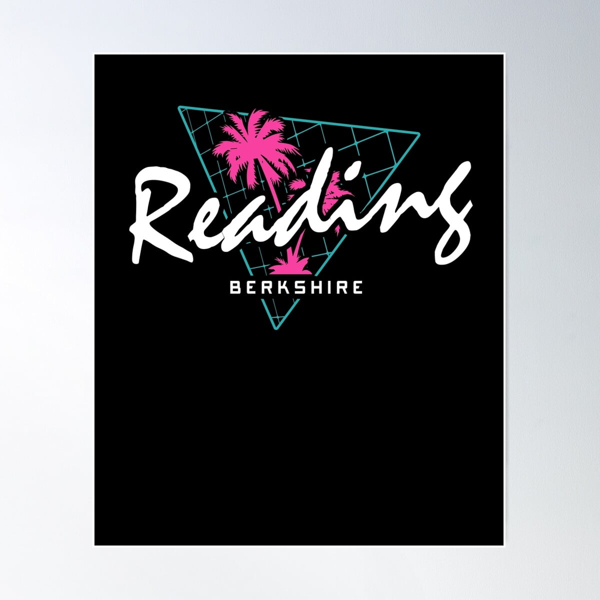 Kna Prints - Retro 80S Neon 'Reading' Vintage Berkshire Poster ...