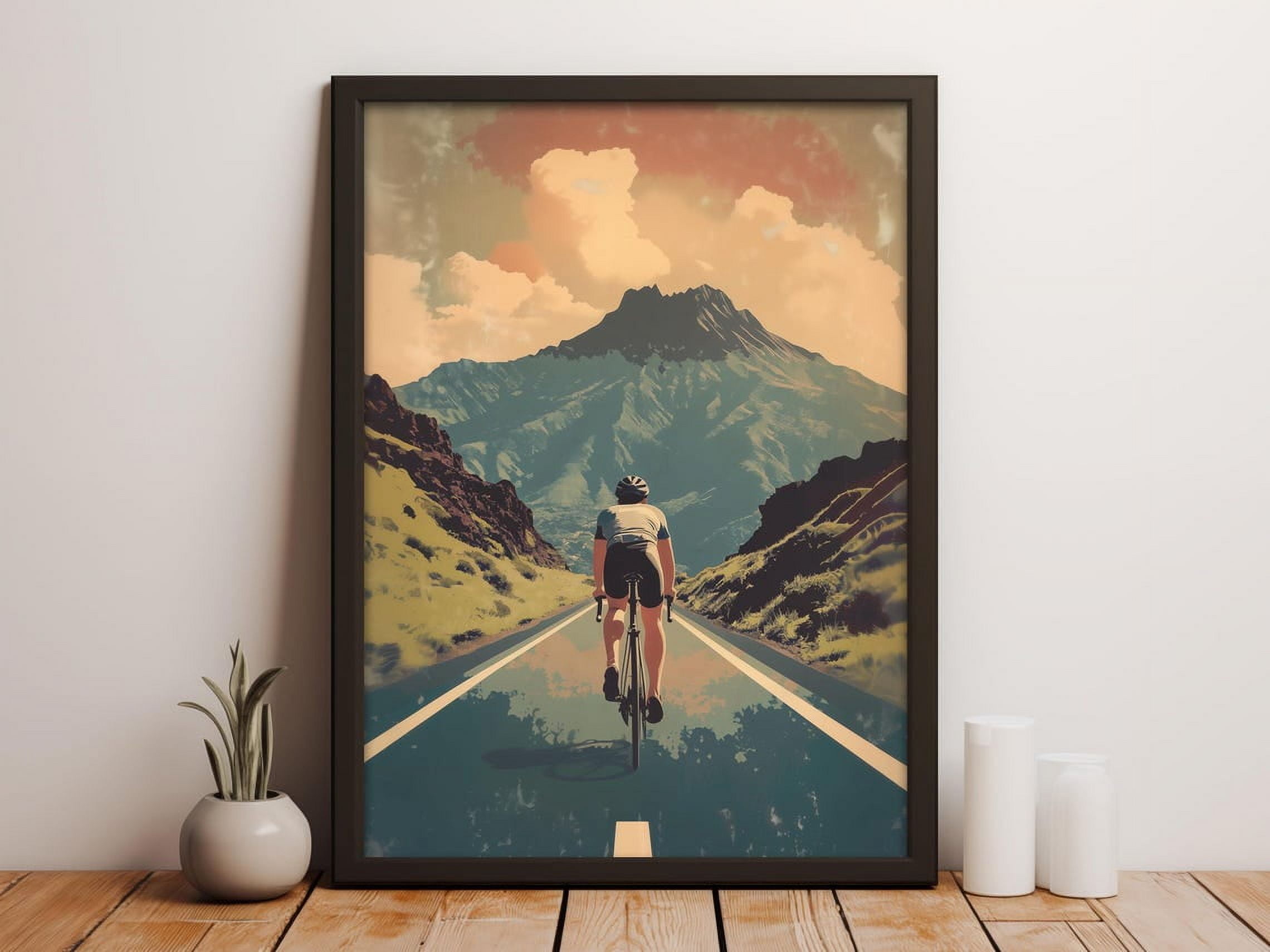 Kna Prints - Retro Cycling Wall Art Print Gift, Road Bike Poster ...
