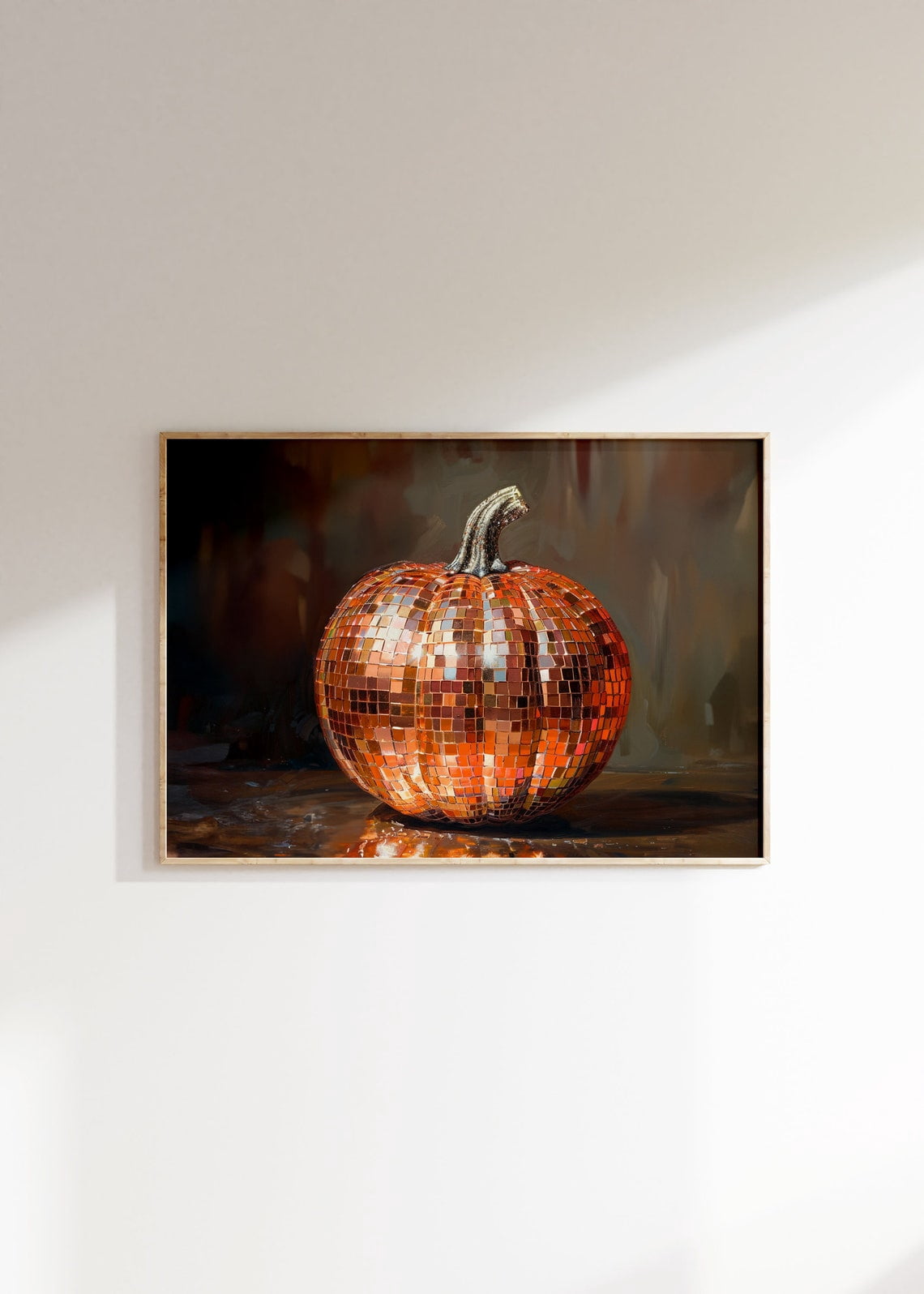 Kna Prints - Retro Disco Pumpkin Print, Fall Art , Vintage Art, Trendy ...