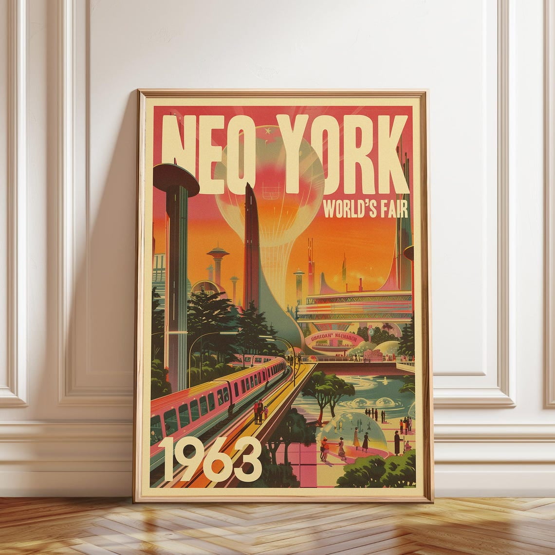 Kna Prints - Retro Futuristic New York Worldâ€™S Fair Print - Sci-Fi ...