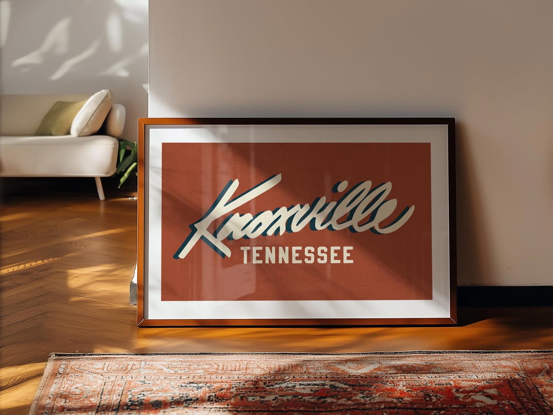 Kna Prints - Retro Knoxville Tennessee Art Print Knoxville Wall Decor ...
