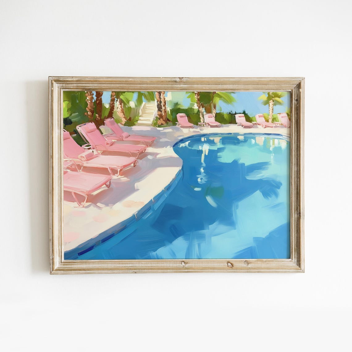 Kna Prints - Retro Swimming Pool Wall Art, Trendy Summer Print, Preppy ...
