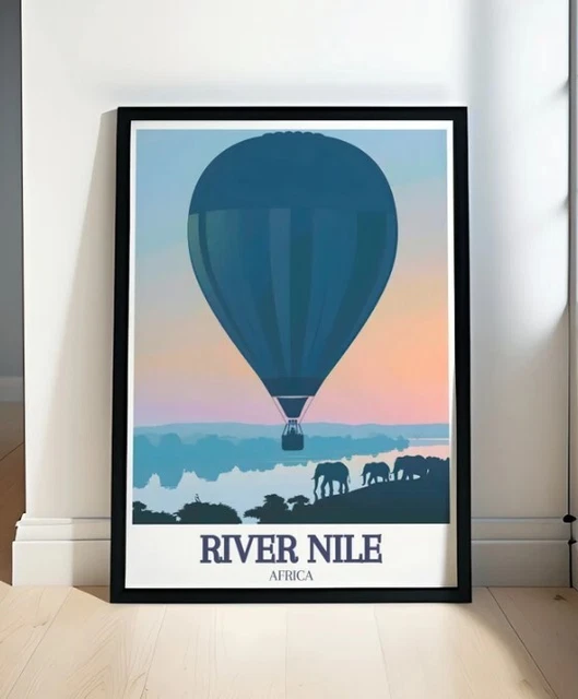 Kna Prints - River Nile Travel Poster - Jinja Travel Posters For Home ...
