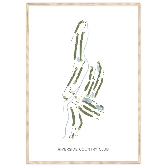 Kna Prints - Riverside Country Club Utah Modern Watercolor Map Golfer ...