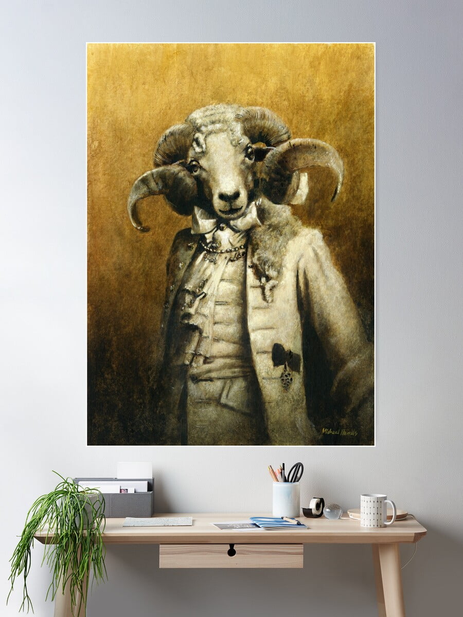 Kna Prints - Rococo Ram Poster , UNFRAMED-16x24 - Walmart.com