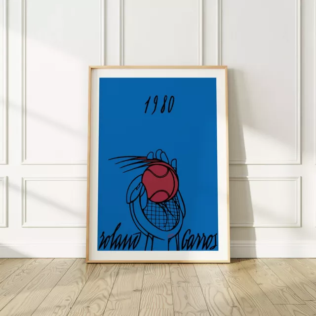 Kna Prints - Roland Garros 1980 Tennis Poster, Matte Paper For Home ...