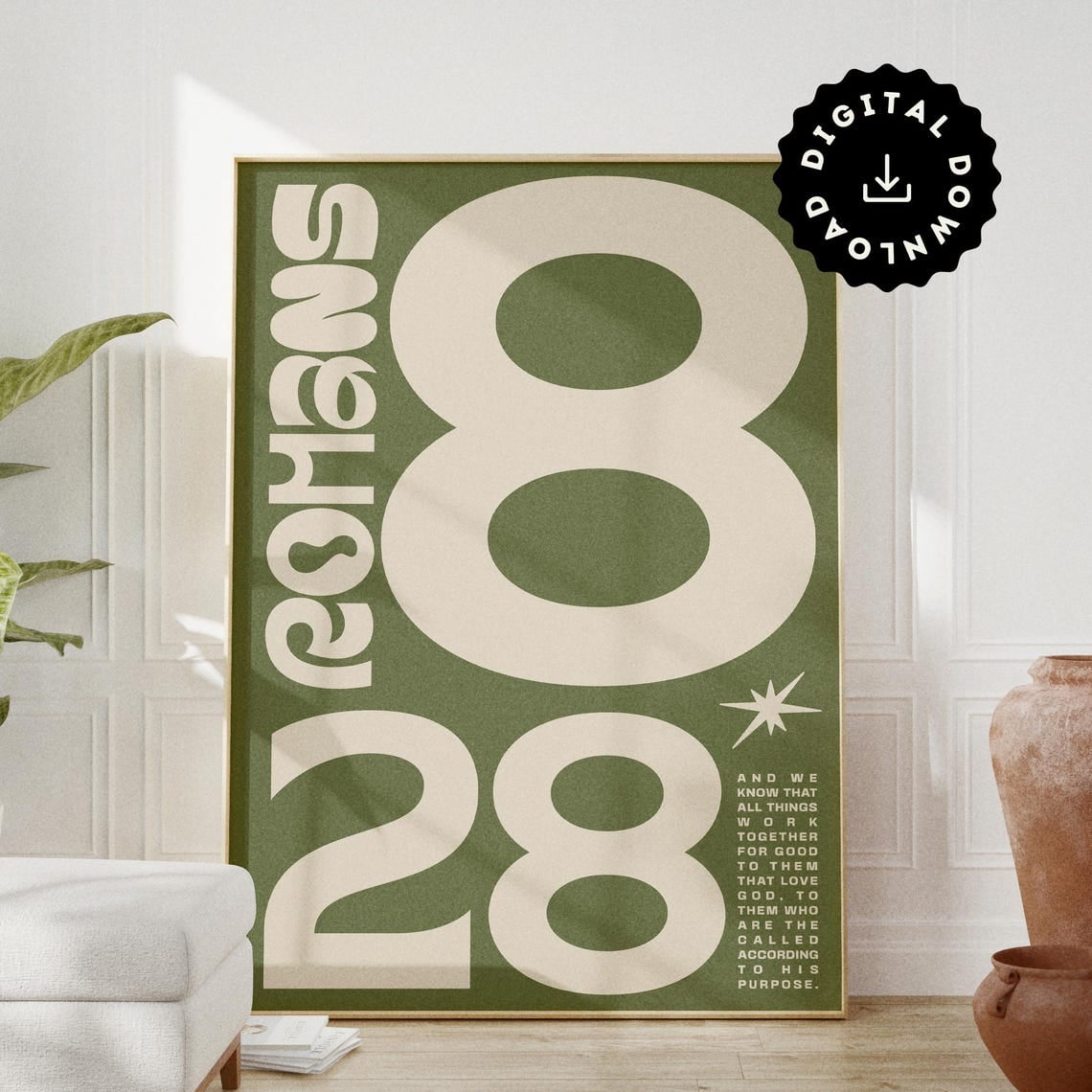 Kna Prints - Romans Bible Verse Jesus Typography Poster Trendy ...