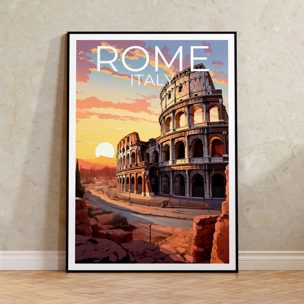 Kna Prints - Rome Travel Poster, Italy Wall Art, Italy Travel Print ...