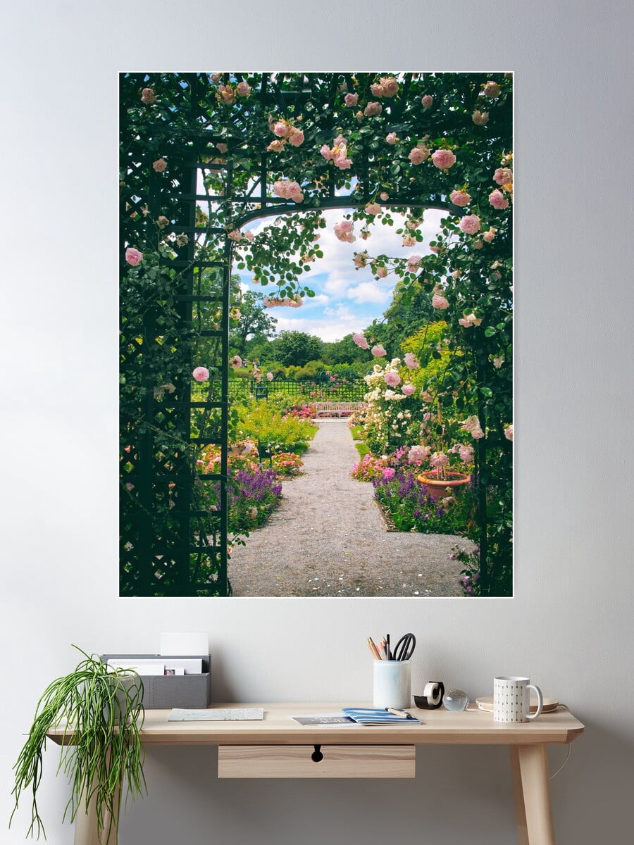 Kna Prints - Rose Pergola Poster , UNFRAMED-12x18 - Walmart.com