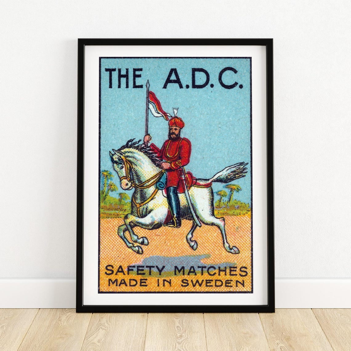 Kna Prints - Royal Red Horse Rider - Matchbox Print - Aesthetic Wall ...