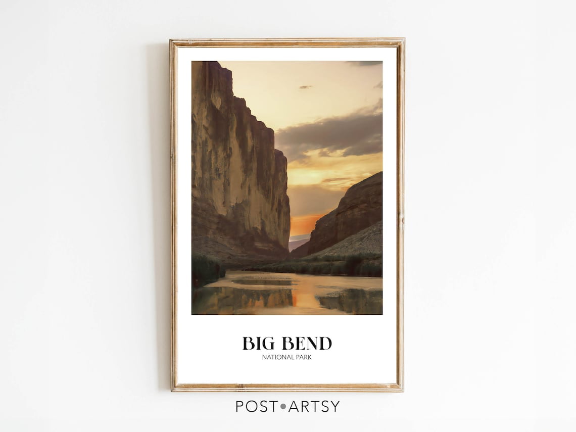 Kna Prints - Rustic Big Bend National Park Poster Country Travel Print ...