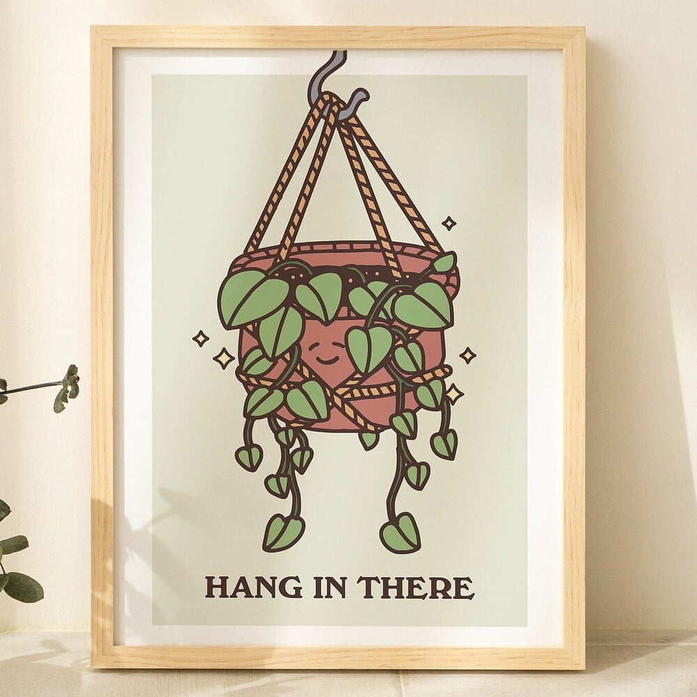 Kna Prints - Sage Green Plant Print, Aesthetic Quote Wall Art ...