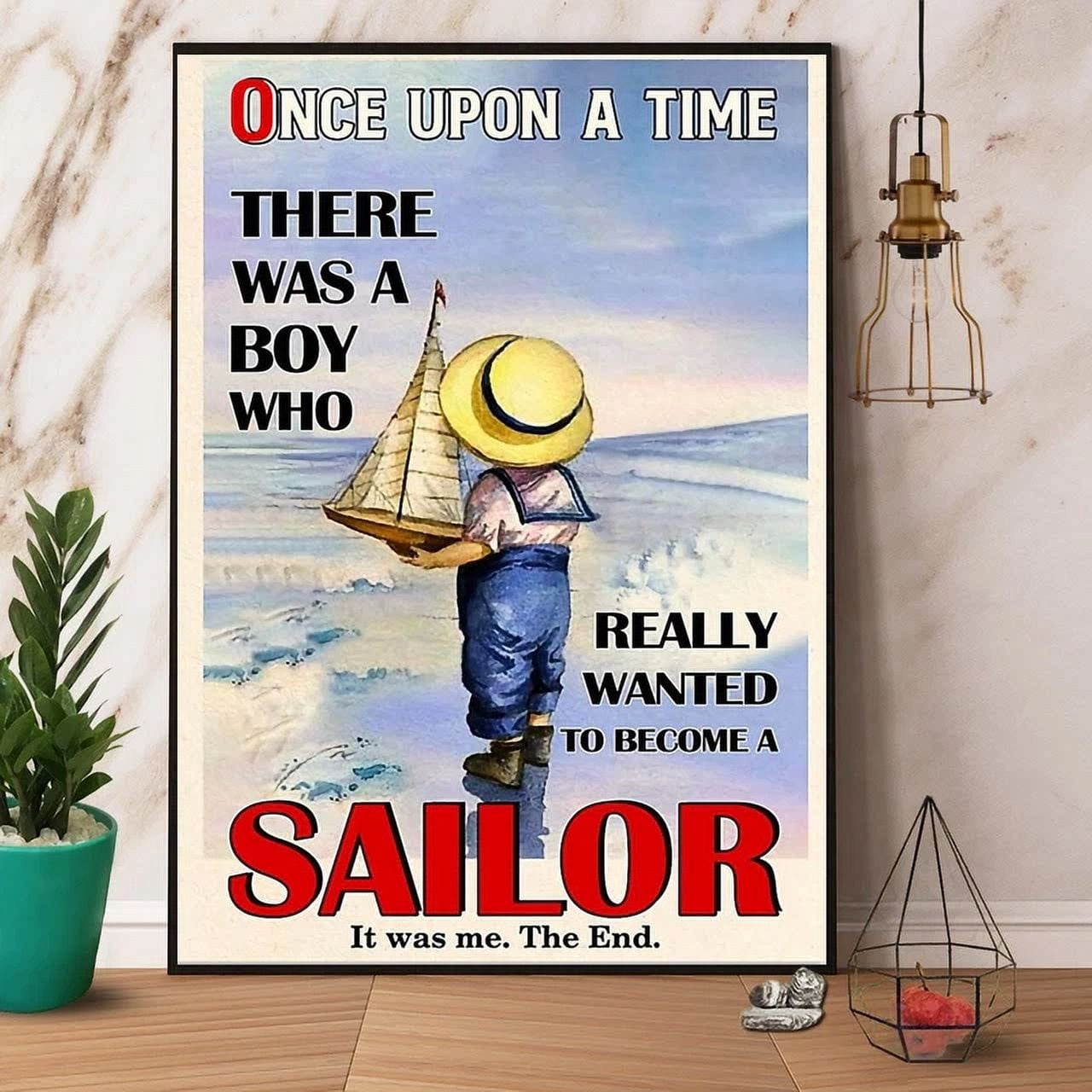 Kna Prints - Sailor A Boy Who Really Wanted To Become A Sailor Beach ...