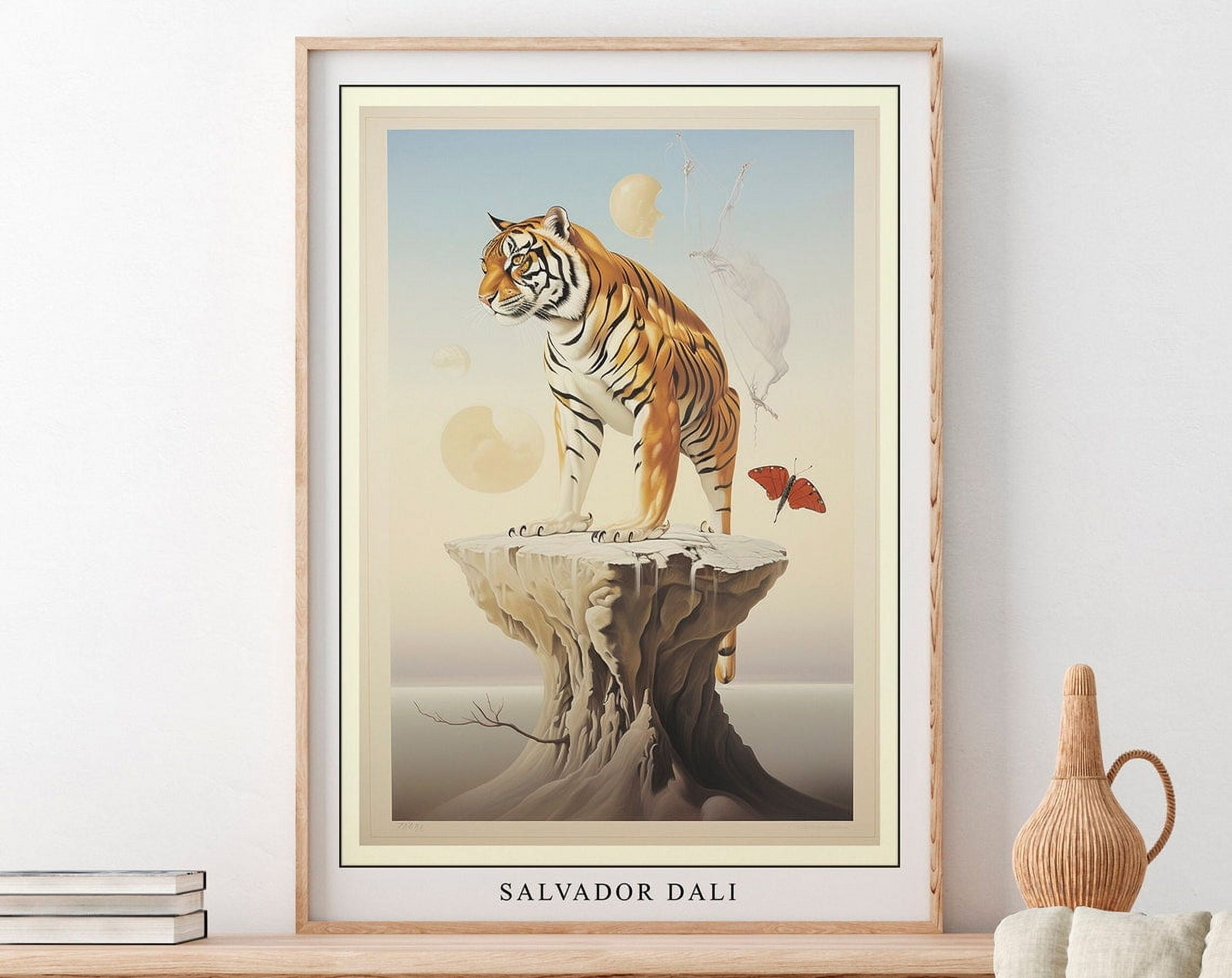 Kna Prints - Salvador Dali Tiger Art Print, , Surreal Art Print Animal ...