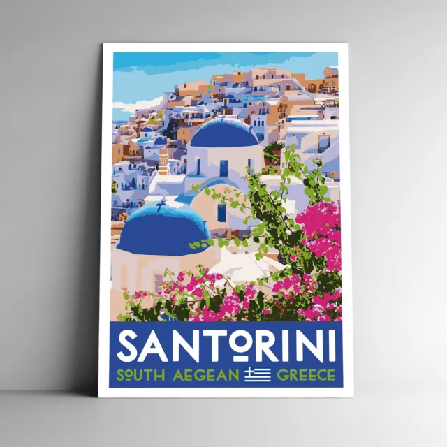 Kna Prints - Santorini Travel Poster Greece South Aegean Isles Poster ...