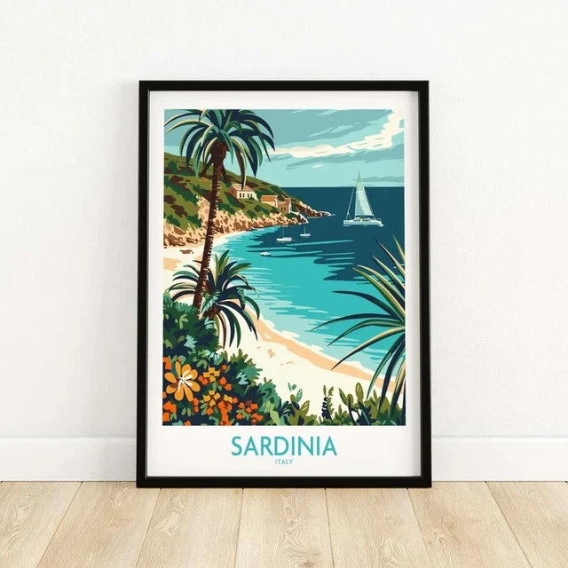 Kna Prints - Sardinia Italy Poster - Vibrant Print Of Stunning ...