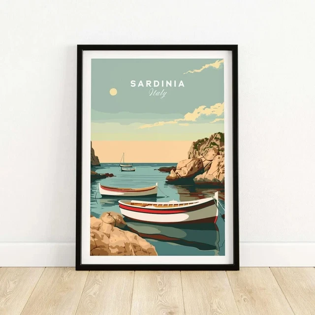 Kna Prints - Sardinia Poster Italy Travel Poster Sardinia Poster Gift ...