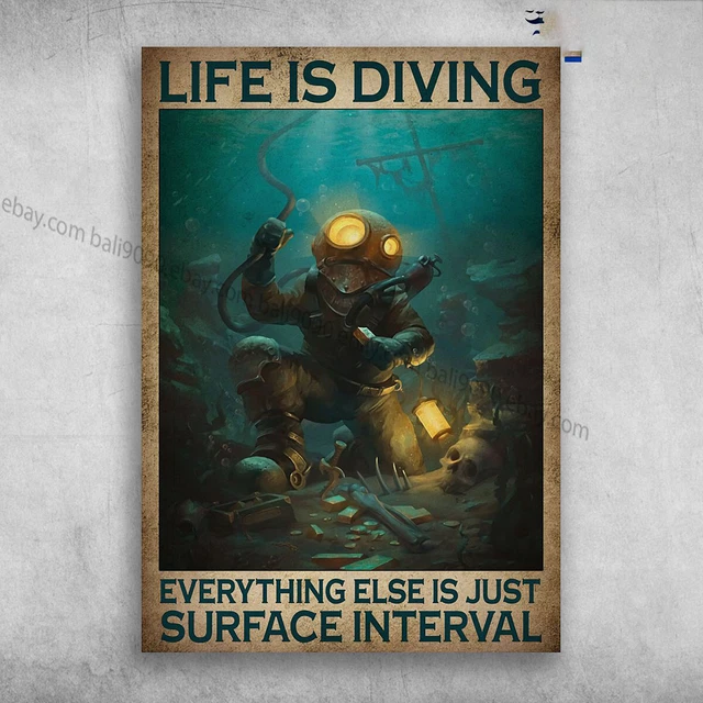 Kna Prints - Scuba Divers - Bottom Of The Ocean, Life Is Diving ...