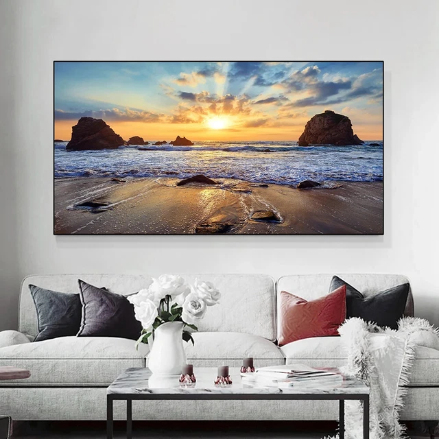 Kna Prints - Sea Beach Scenery Wall Art Painting Posters And Prints ...