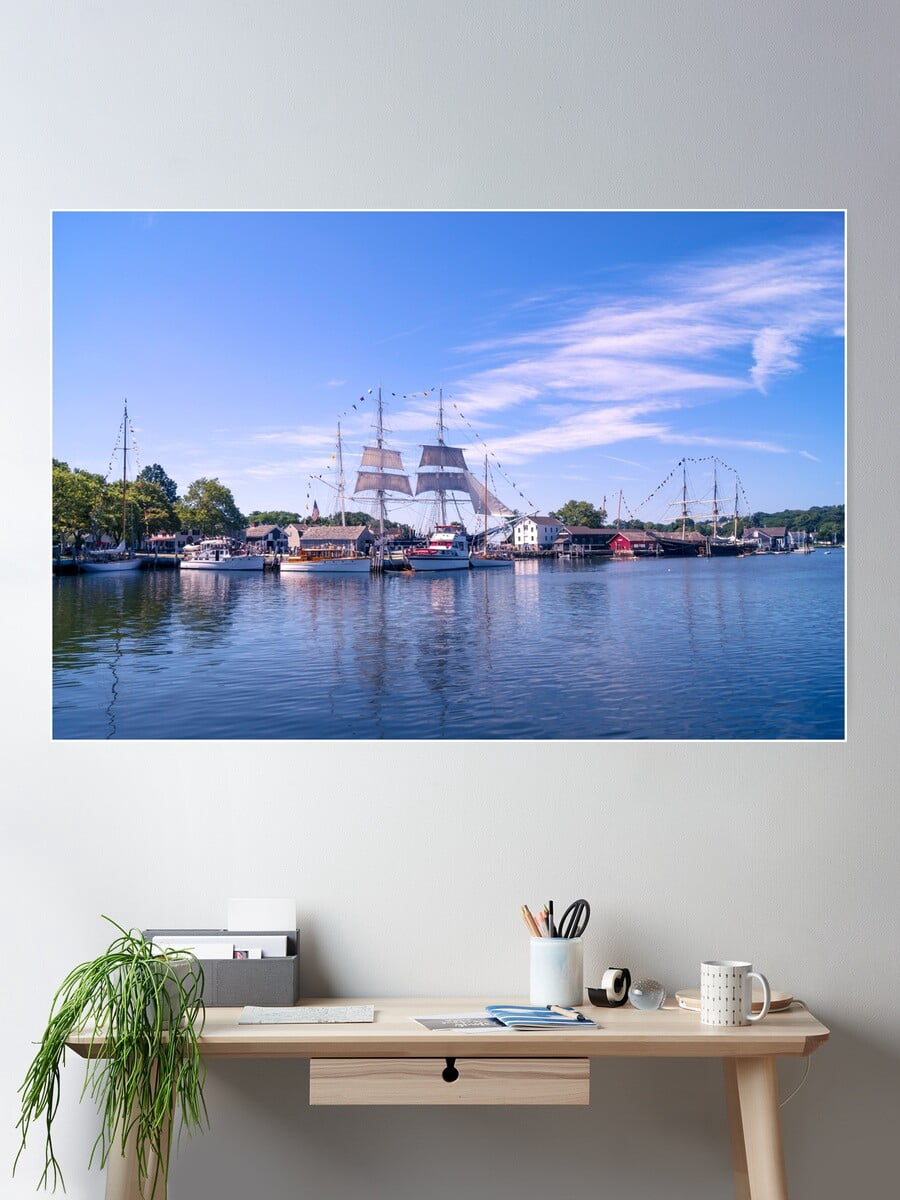Kna Prints - Seaport Scenery 3 Poster Wall Art, Modern Wall Decor For ...