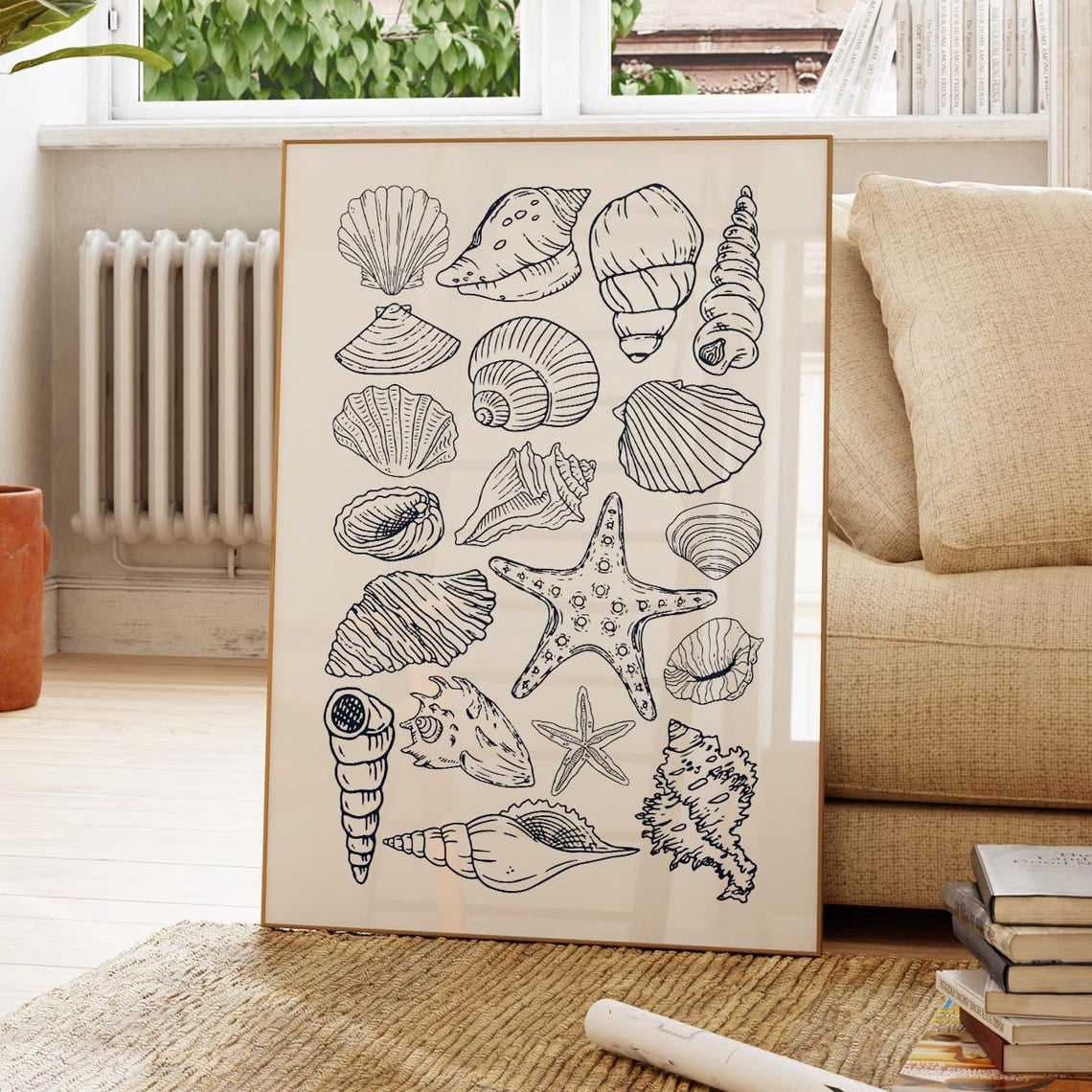 Kna Prints - Seashell Art Prints, Trendy Coastal Wall Art, Coastal ...